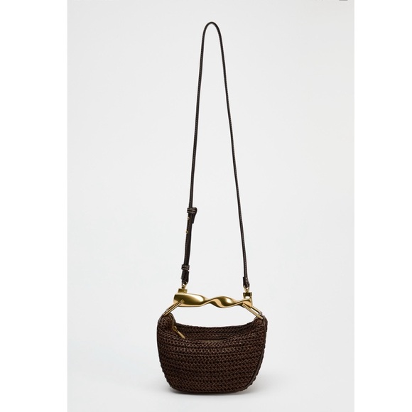 Zara | Bags | Zara Mini Bag With Metallic Handle | Poshmark